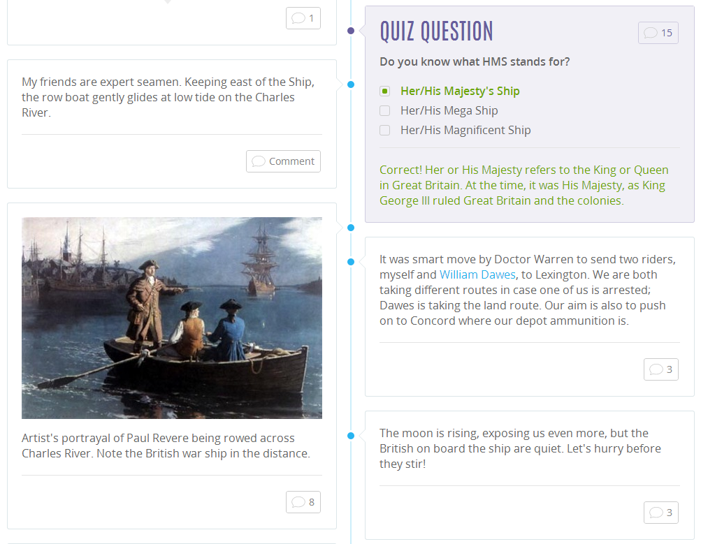 Boston History Paul Revere Timeline