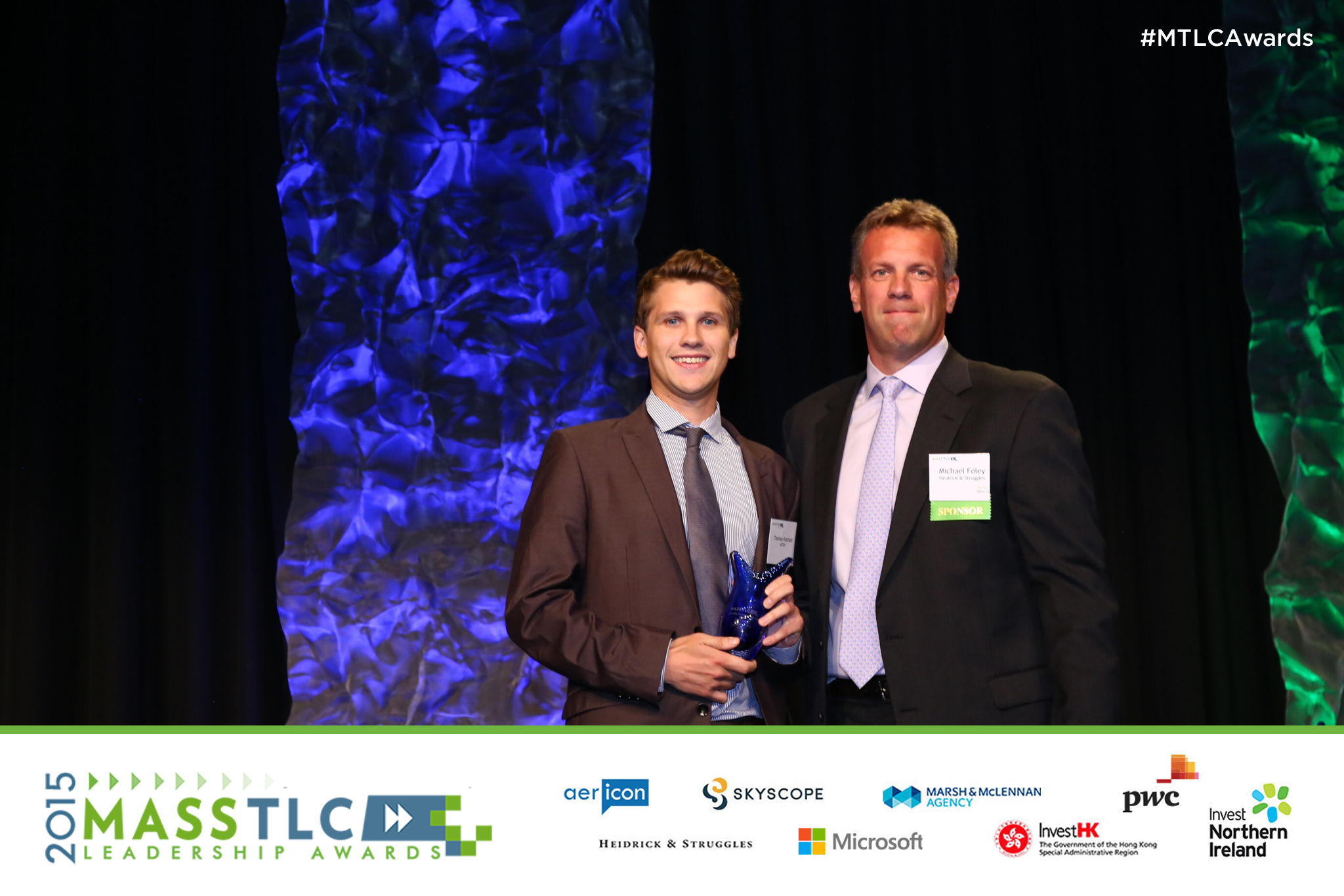 Thomas Ketchell receiving the prize