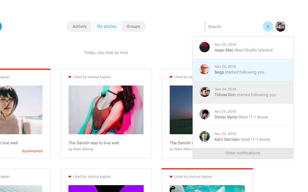 Sutori Notifications