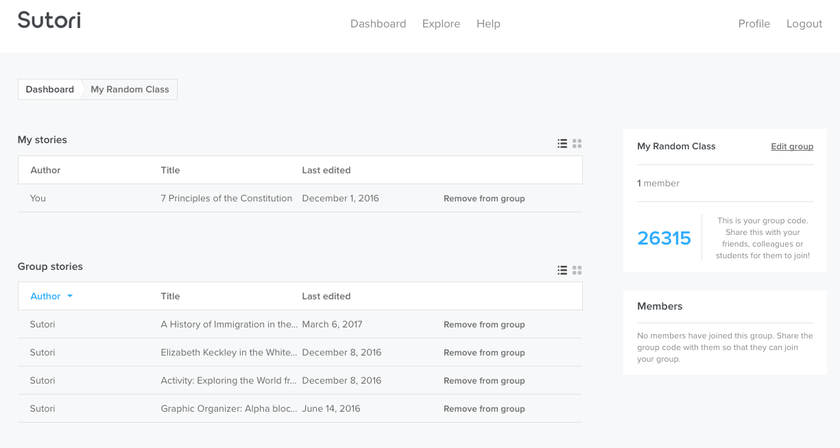 Our Sutori groups are still undergoing a facelift!